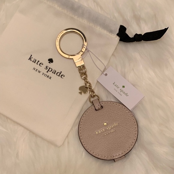 kate spade | Accessories | Nwt Kate Spade Compact Mirror Keyfob In Rose ...